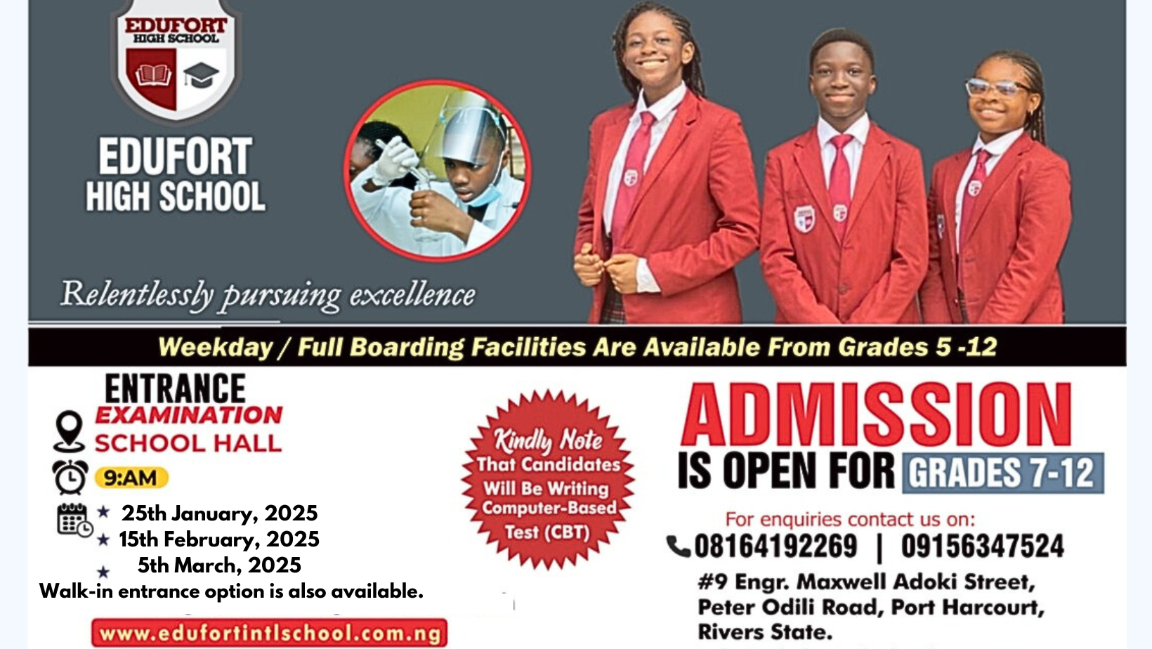 ADMISSION – EDUFORT
